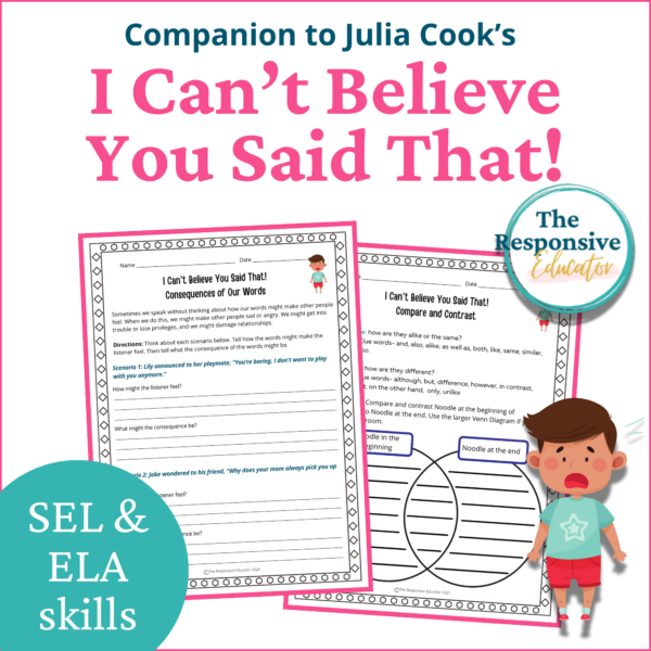 I Can't Believe You Said That: SEL Interactive Read Aloud Book ...