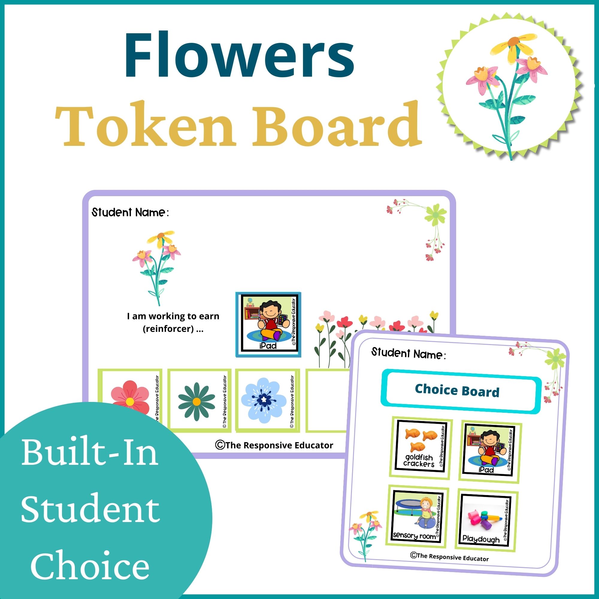 Token Boards - Flowers Theme - Behavior Interventions for Teachers ...
